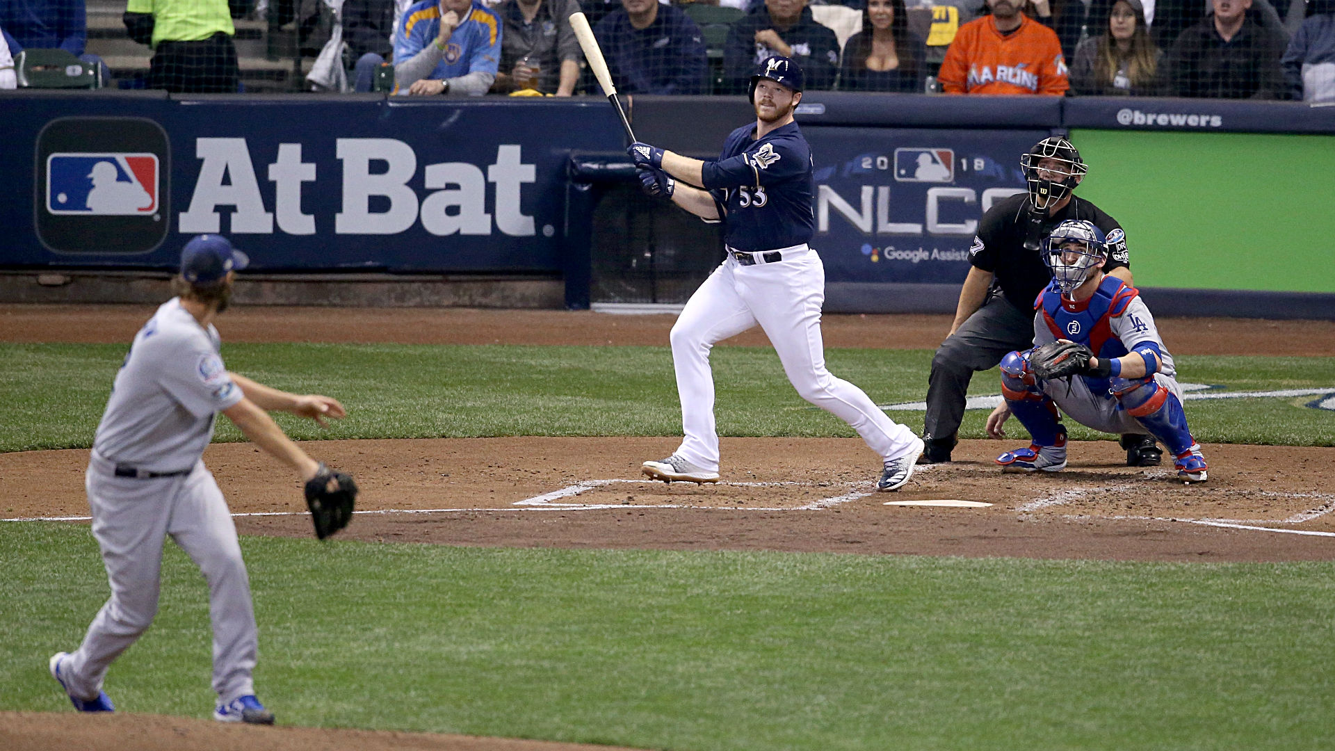 NLCS Game 1: Brewers reliever Brandon Woodruff hits historic homer off ...