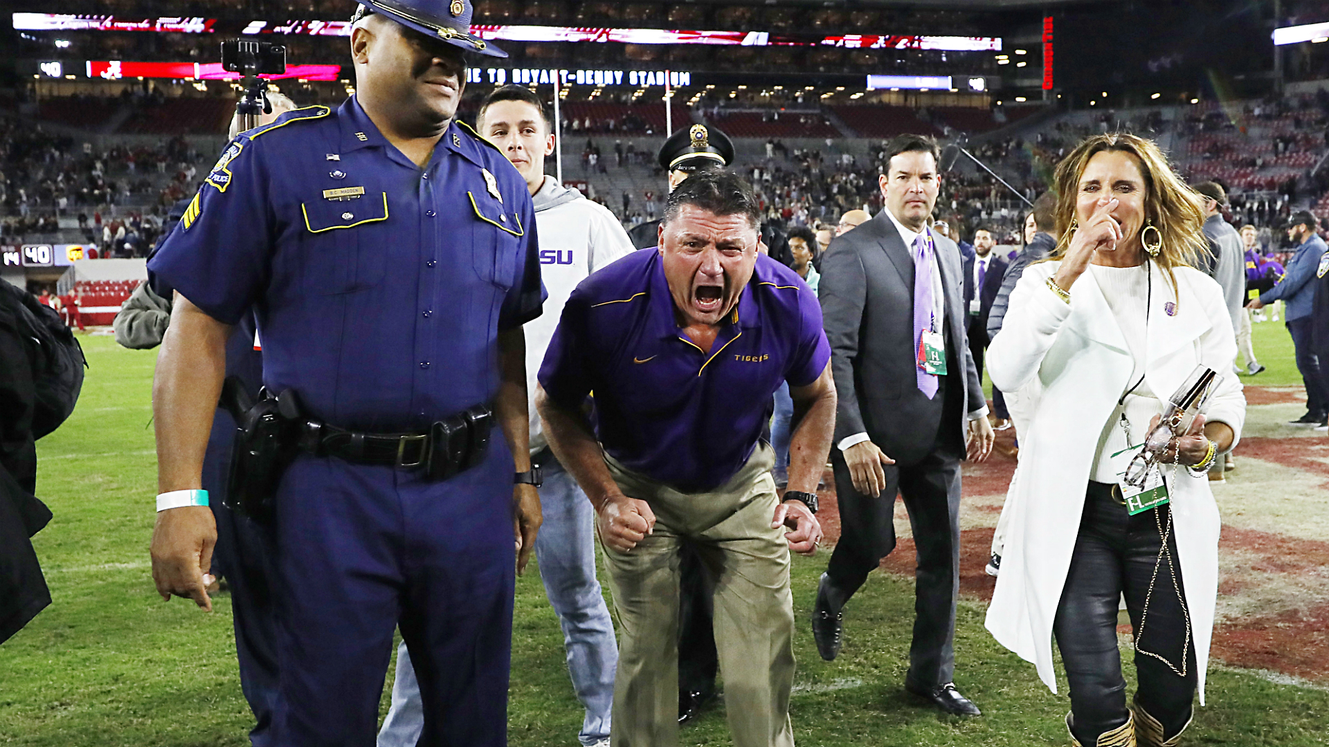 'Roll Tide what? F— you!' LSU's Ed Orgeron delivers fiery speech after team downs Alabama ...