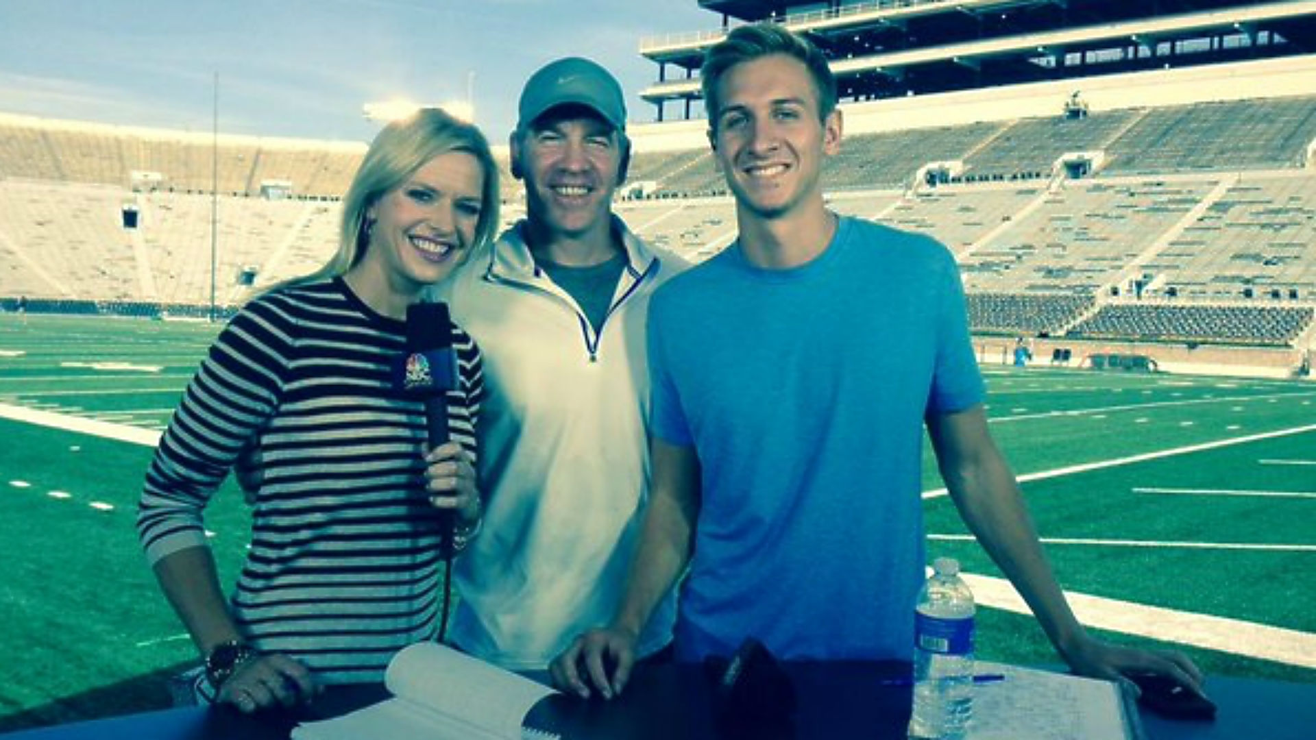 Double take: Jac Collinsworth looks and sounds just like dad Cris ...