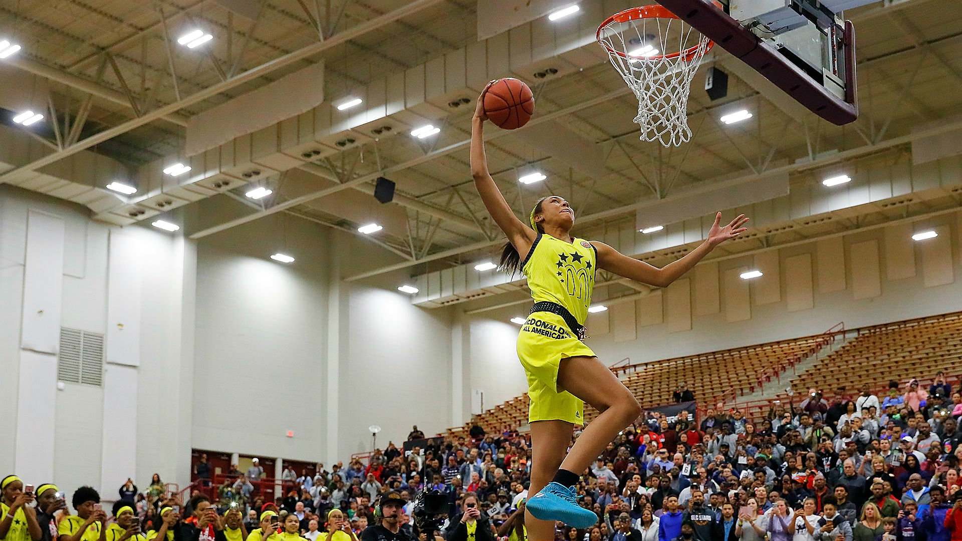 UConn commit Olivia Nelson-Ododa slams at McDonald's All American dunk ...