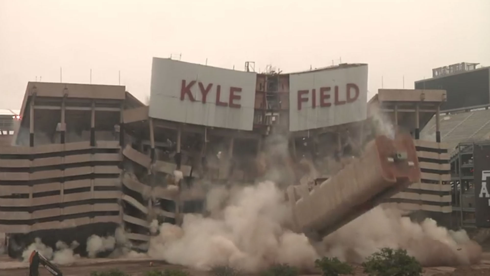 Watch: Part of Texas A&M's Kyle Field implodes | Sporting News Australia
